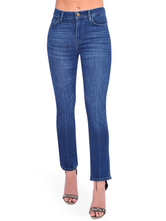 FRAME Le High Straight in Calvin Blue