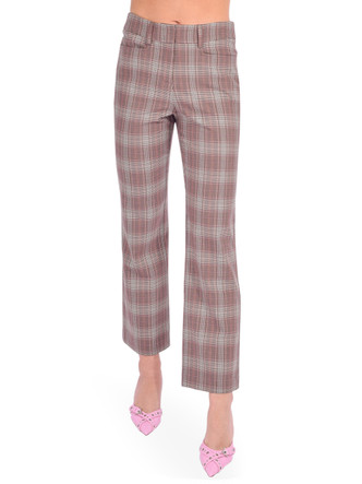 DREW Harriet Cropped Pant in Tan Plaid Multi