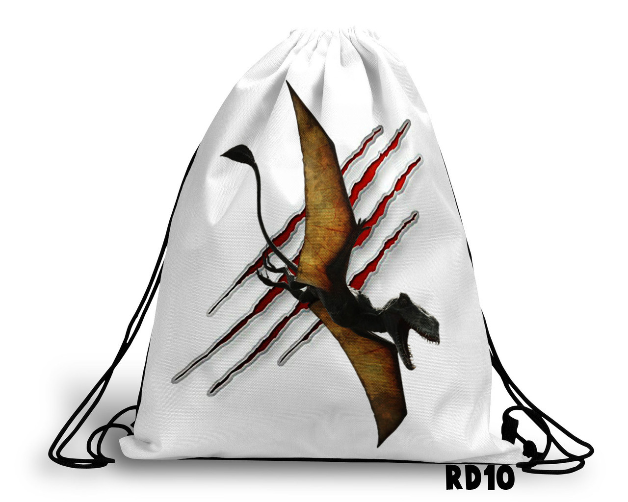 Personalised Dinosaur Drawstring bags