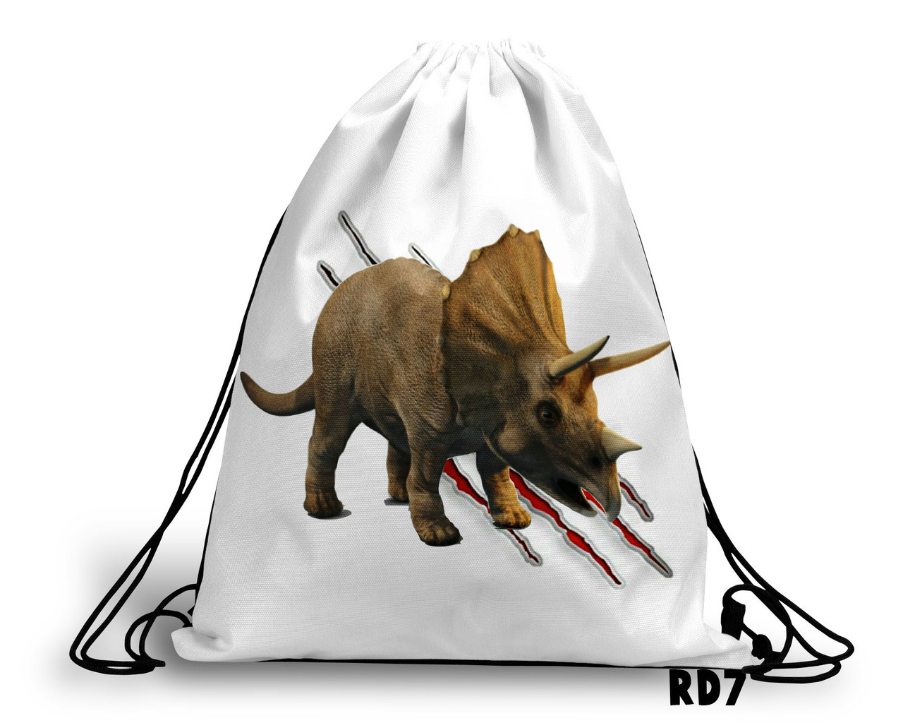 Personalised Dinosaur Drawstring bags