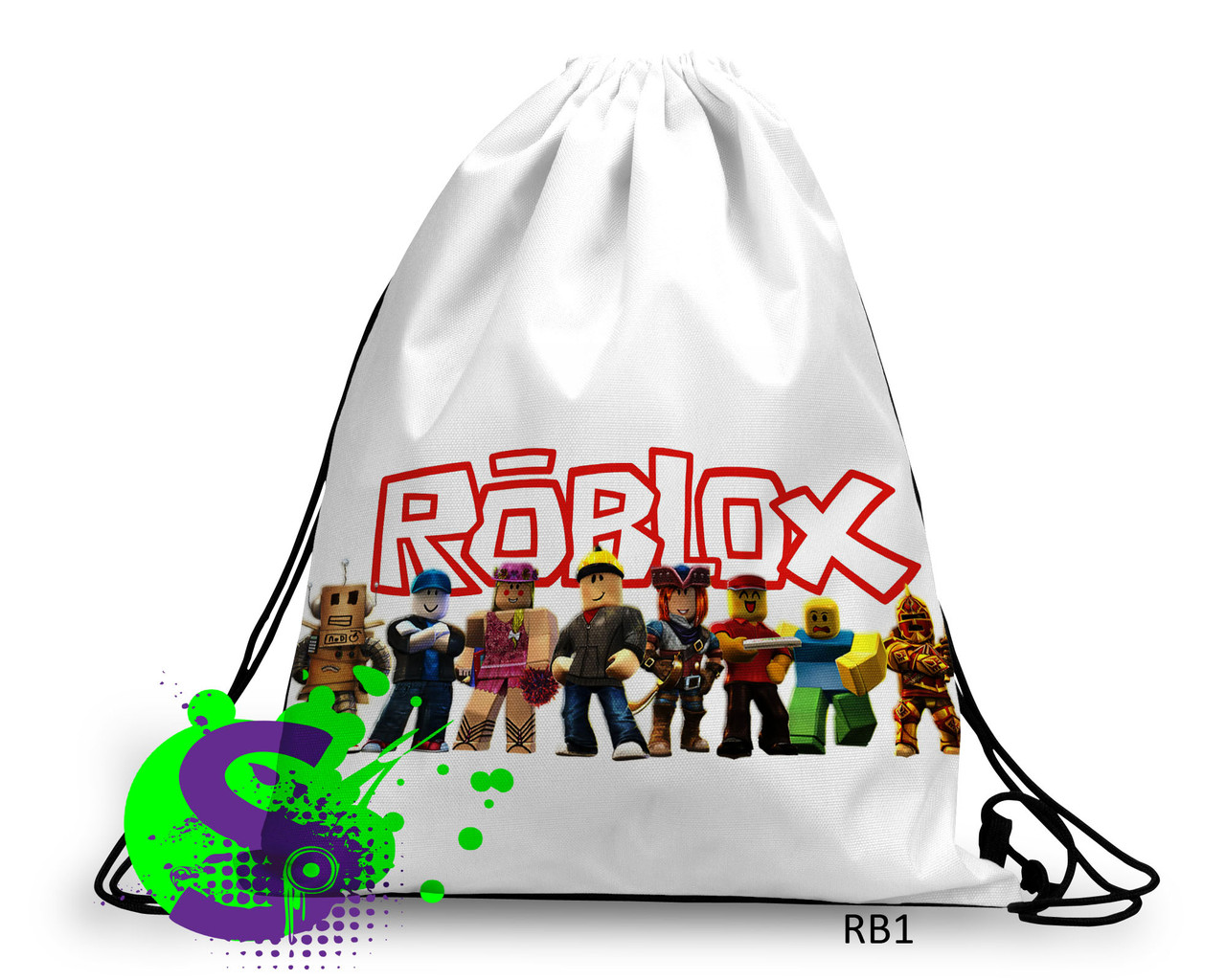 Roblox personalised drawstring bags