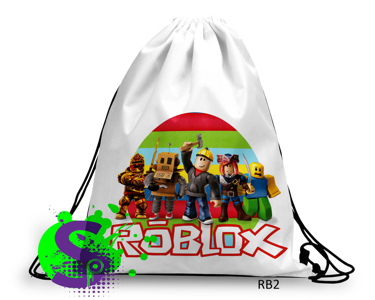 Roblox personalised drawstring bags
