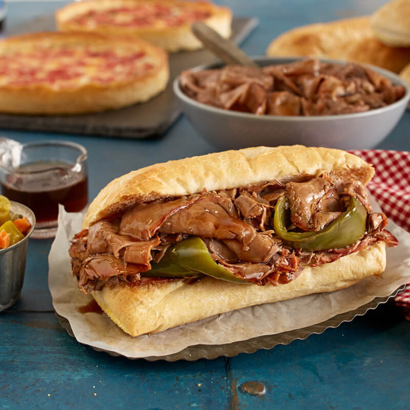 Portillo's Italian Beef Kit & 2 Lou's Pizzas | Tastes of Chicago