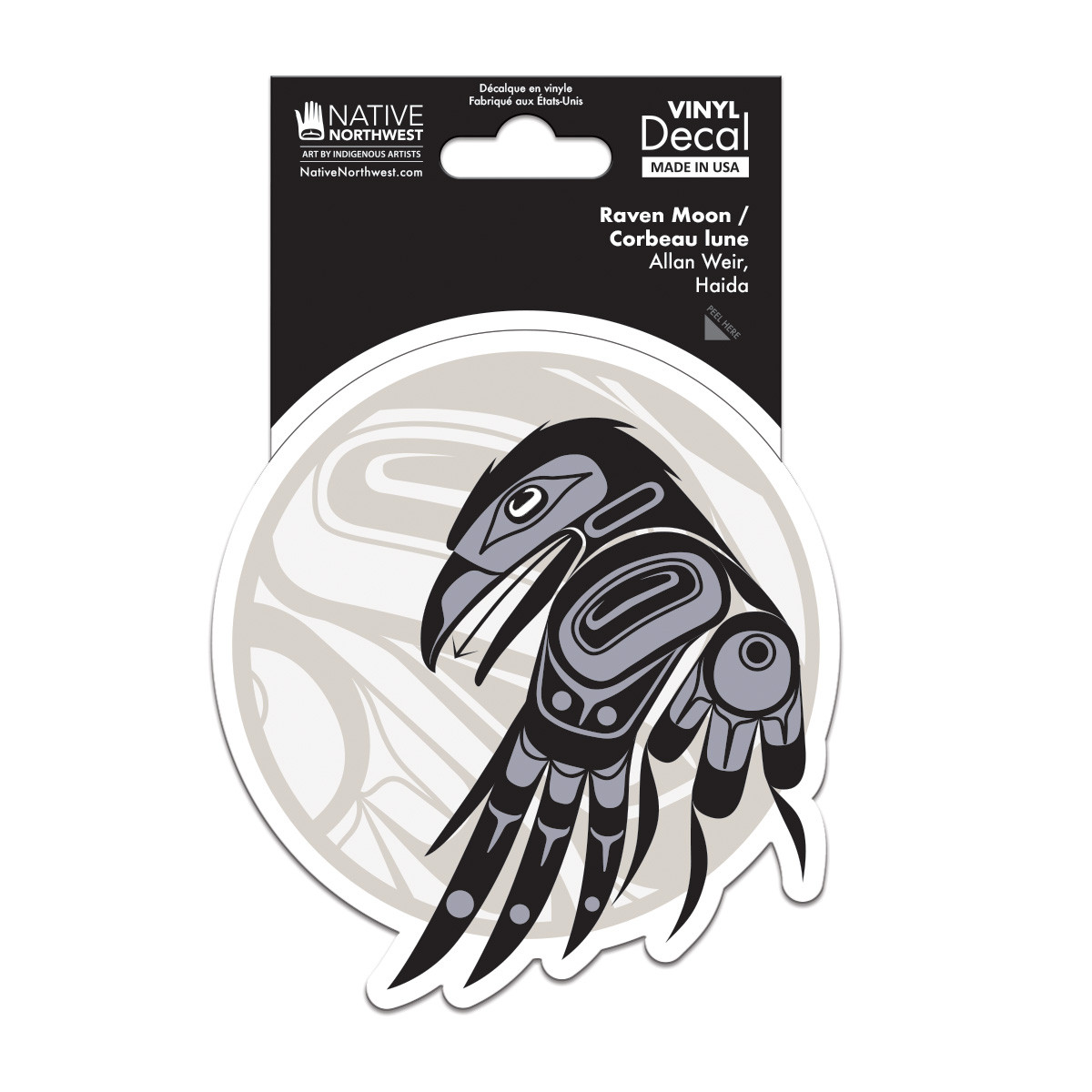 Premium Decals - Raven Moon, Allan Weir, Haida | Native Northwest