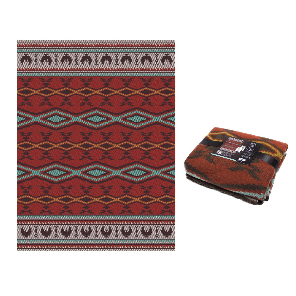 Multi-Use Fleece Cape - Salish Weaving - Spirit of the Sky, Leila ...