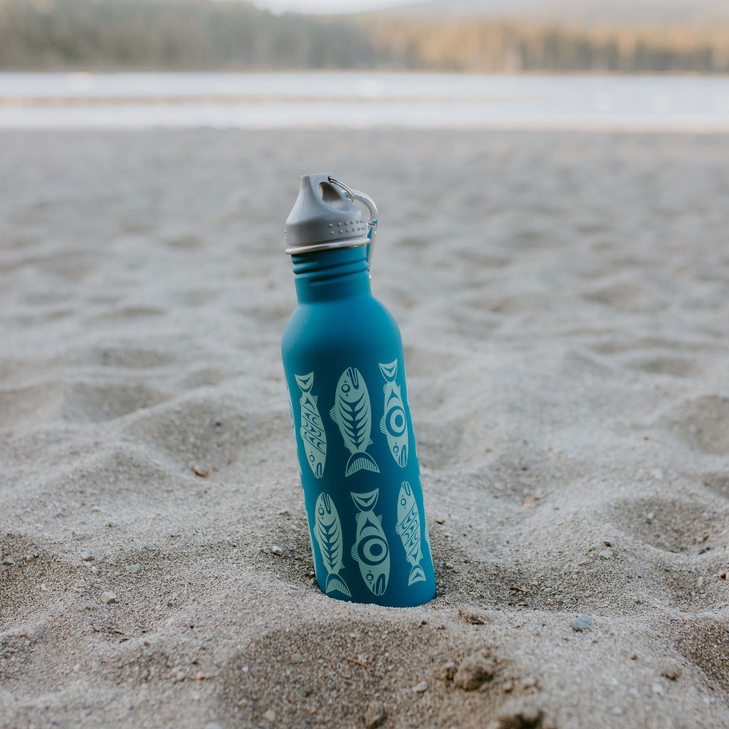 Water Bottle - Salmon in the Wild, Simone Diamond, Coast Salish ...