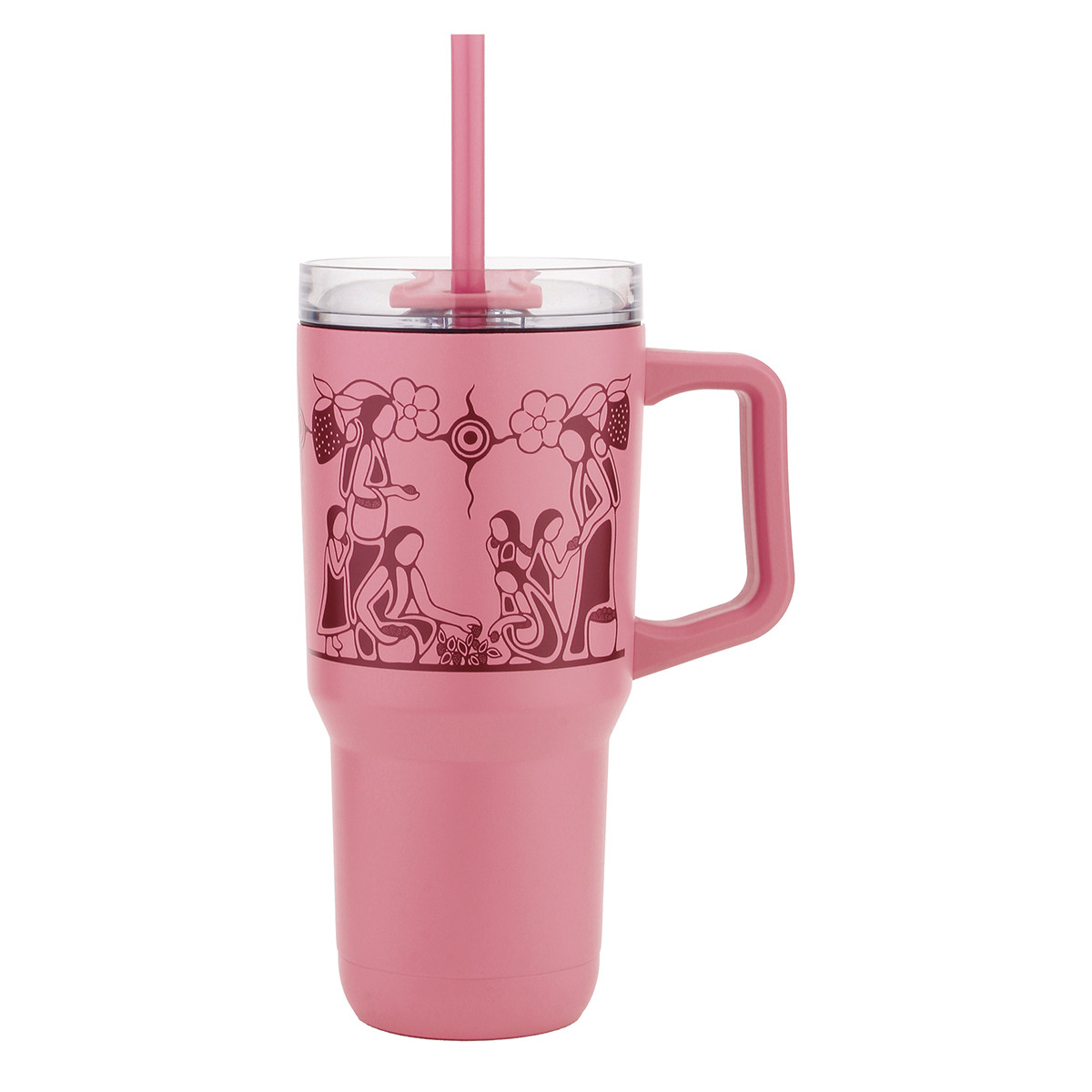 Insulated Tumblers with Straw - Indigenous Designed - Native Northwest