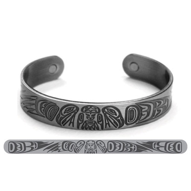 Silver Brushed Copper Bracelet - 2 Eagles, Paul Windsor, Haisla ...