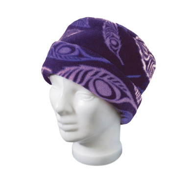 Fleece Hat - Feather - L, Simone Diamond, Coast Salish | Native Northwest