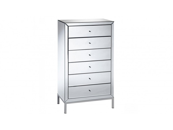 Elise 6 Drawer Mirrored Lingerie Chest