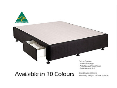 Deluxe King Single Bed Base w/Two Drawers Australian Made