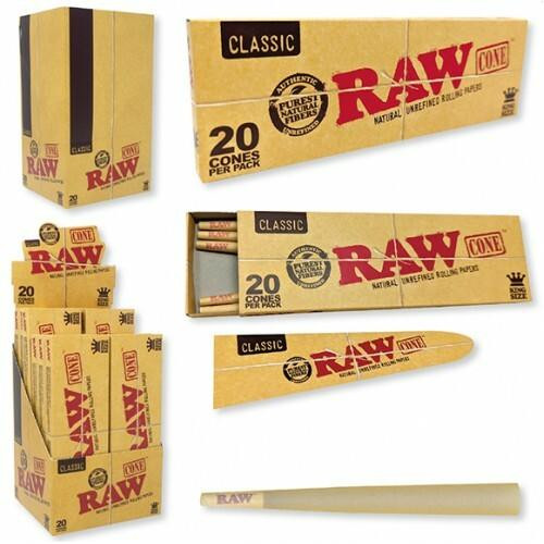 RAW - CLASSIC PRE-ROLL CONE 1¼ SIZE 20PK - 12CT DISPLAY