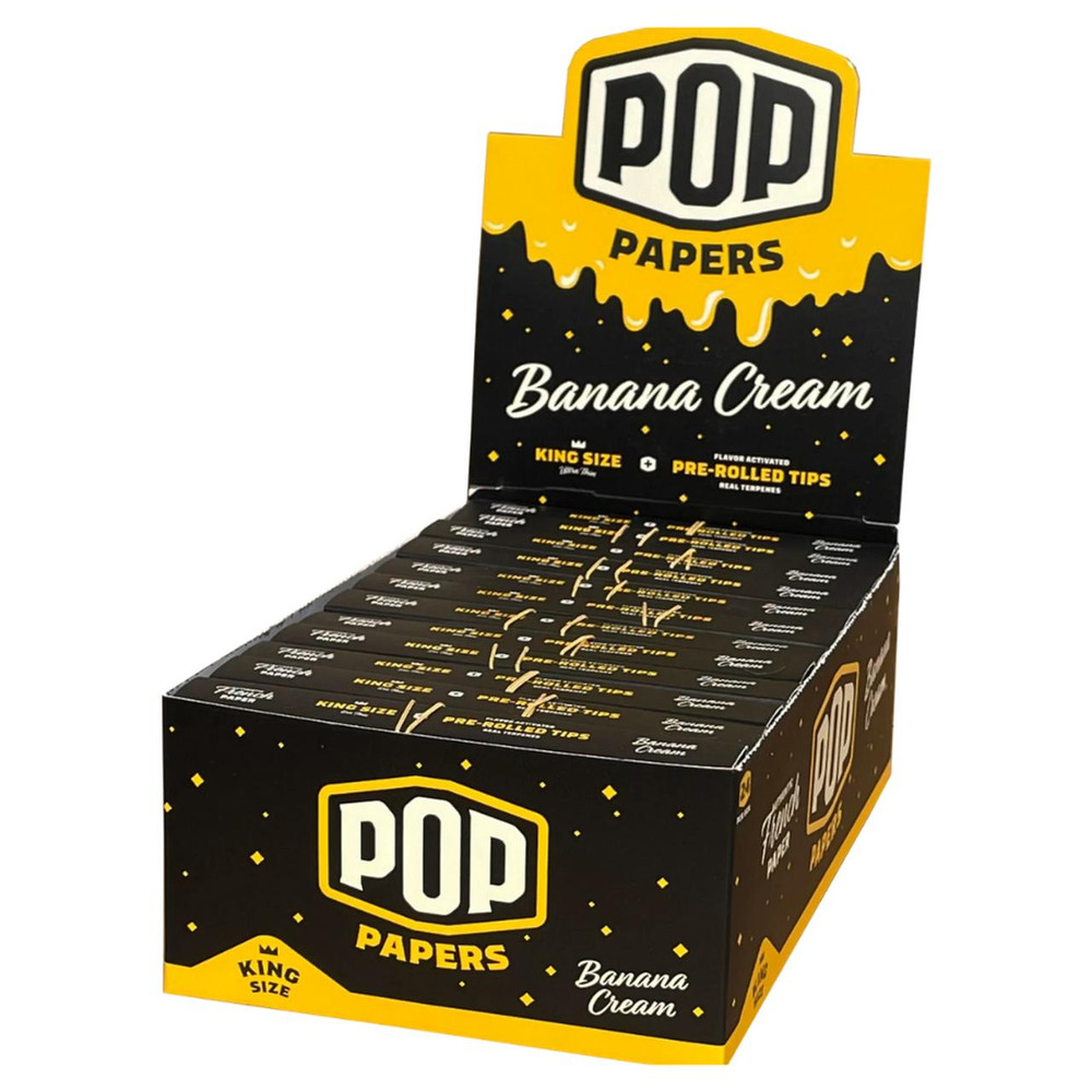 POP PAPERS KING SIZE WITH FLAVORED TIPS - 24CT DISPLAY