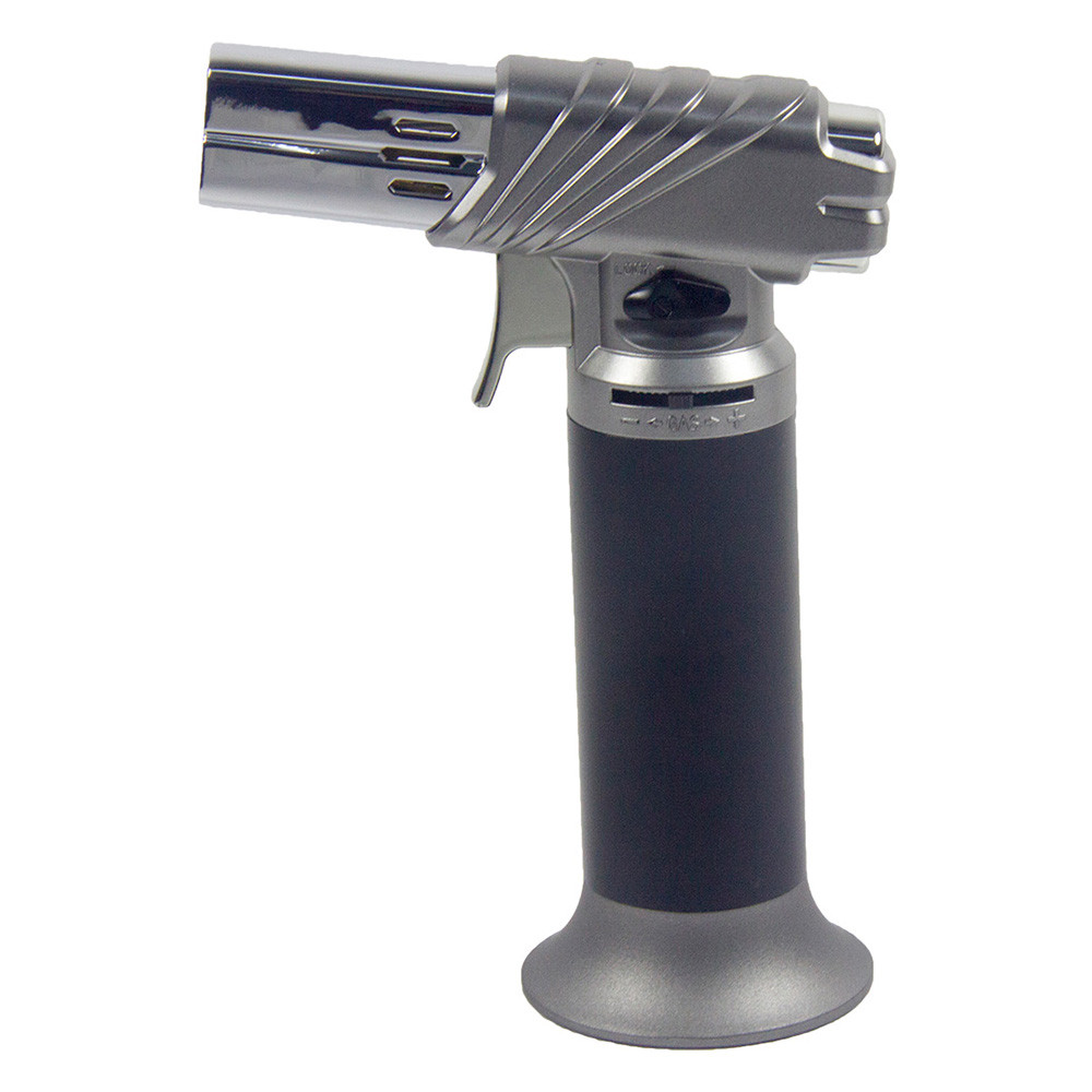 EVERTECH TABLE TORCH DOUBLE TORCH WITH TRIGGER IGNITION - GUN METAL