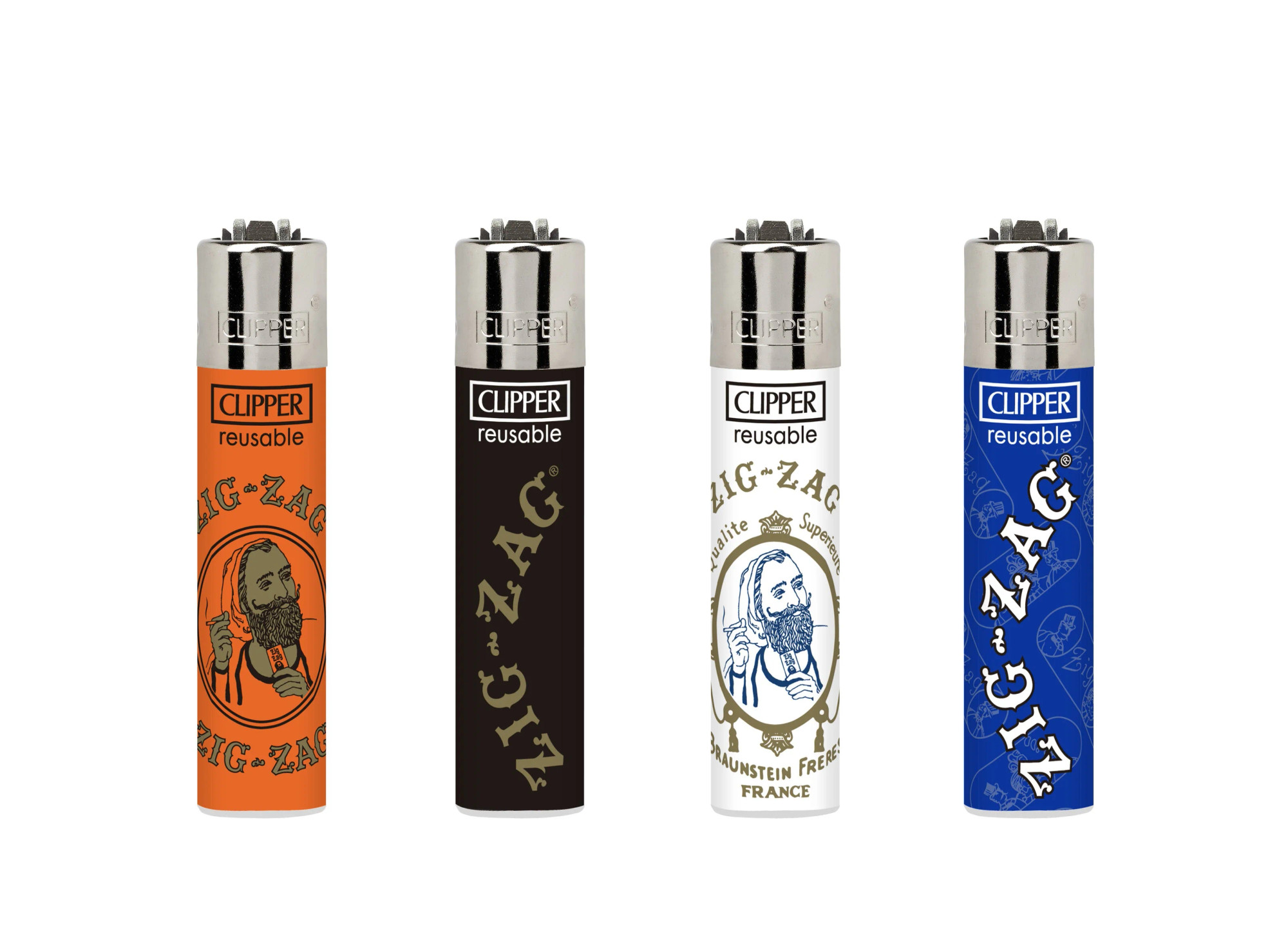 ZIG-ZAG COLLECTION 3 MINI CLIPPER LIGHTERS - 48CT DISPLAY ZIG-ZAG COLLECTION 3 MINI CLIPPER LIGHTERS - 48CT DISPLAY