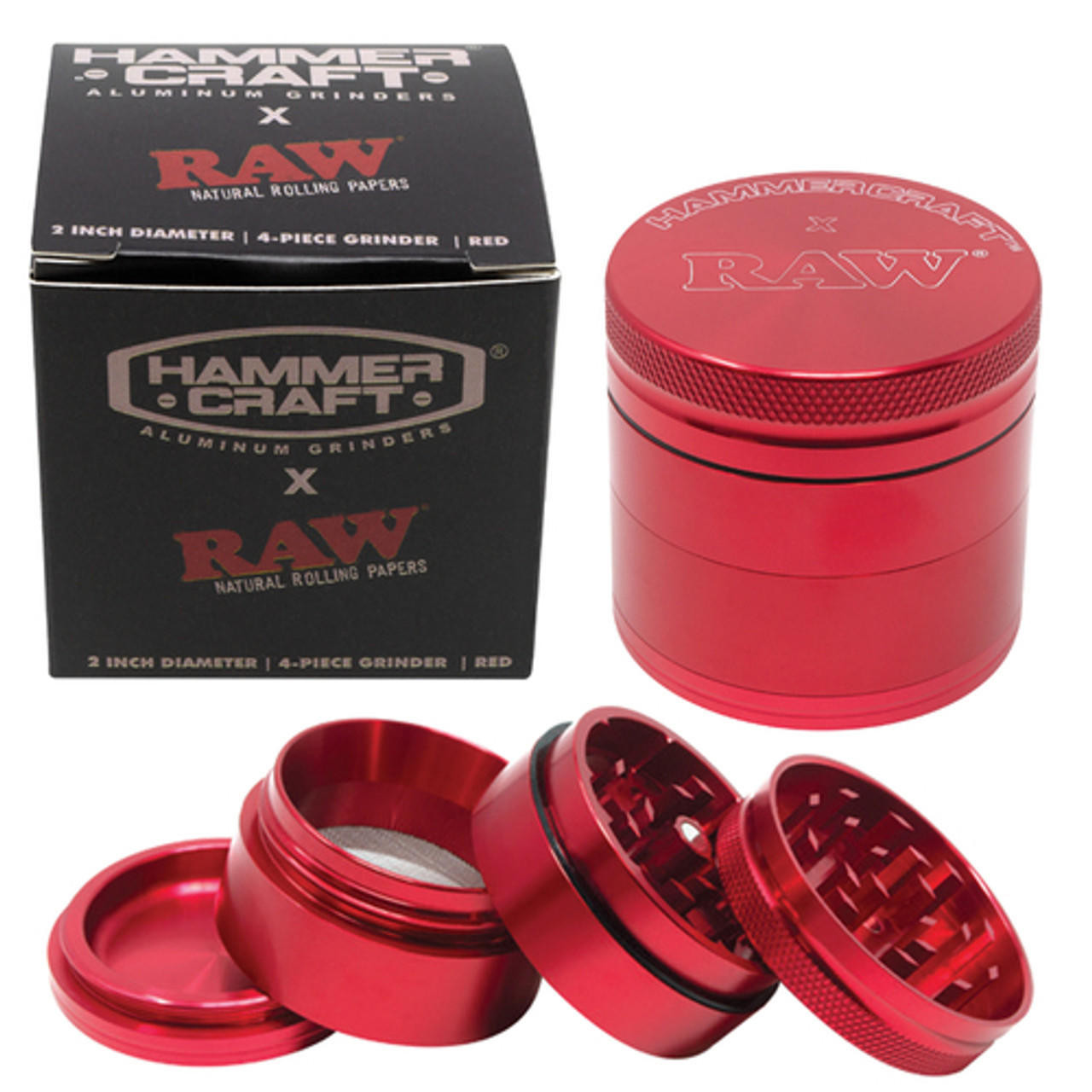 HAMMERCRAFT X RAW 4 PIECE GRINDER 2" - 1CT