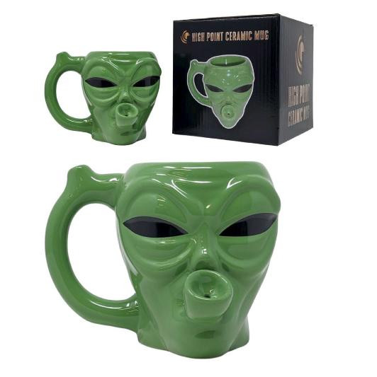 HPG CERAMIC WATER PIPE MUG - ALIEN GREEN