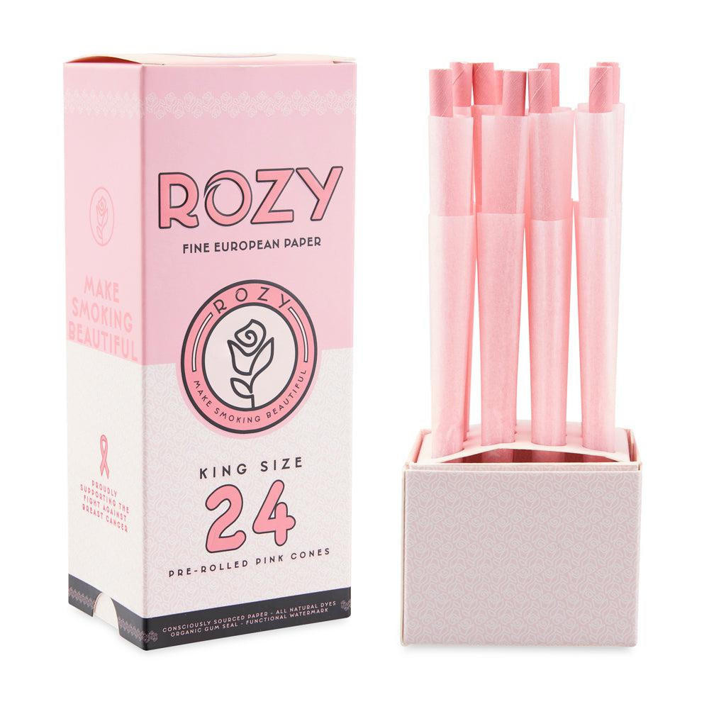 ROZY KING SIZE PRE-ROLLED PINK CONES - 24CT