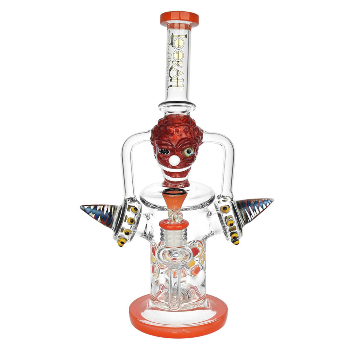 LOOKAH CRAZY CLOWN RECYCLER WATER PIPE | 13" | 14MM F