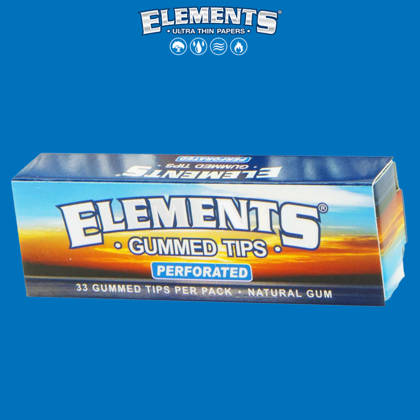 ELEMENTS PERFORATED PREMIUM ROLLING TIPS - 50CT DISPLAY
