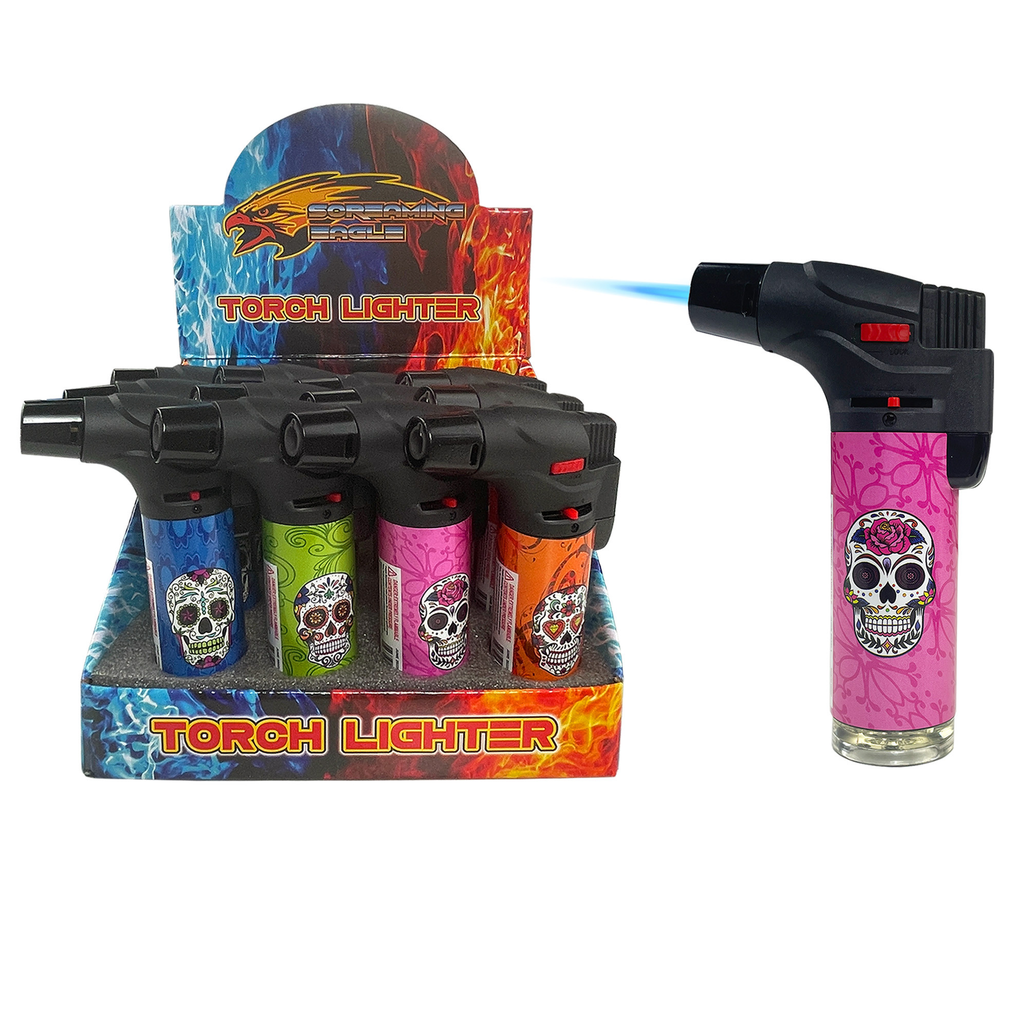 SCREAMING EAGLE SIDE JET TORCH SKULL - 12CT