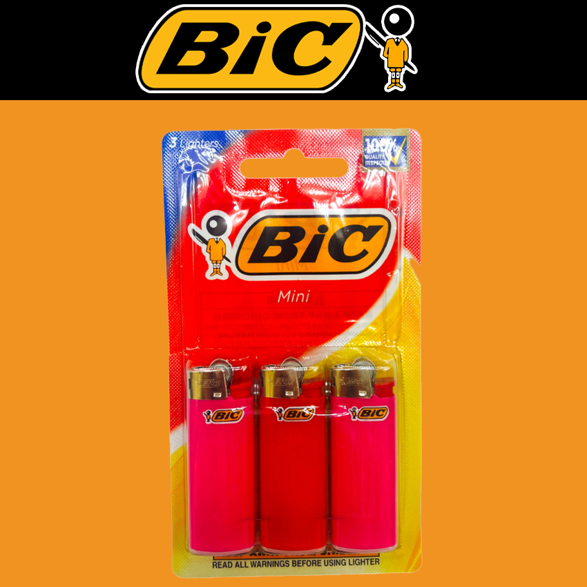 BIC MINI LIGHTERS 3PK - DISPLAY OF 15CT