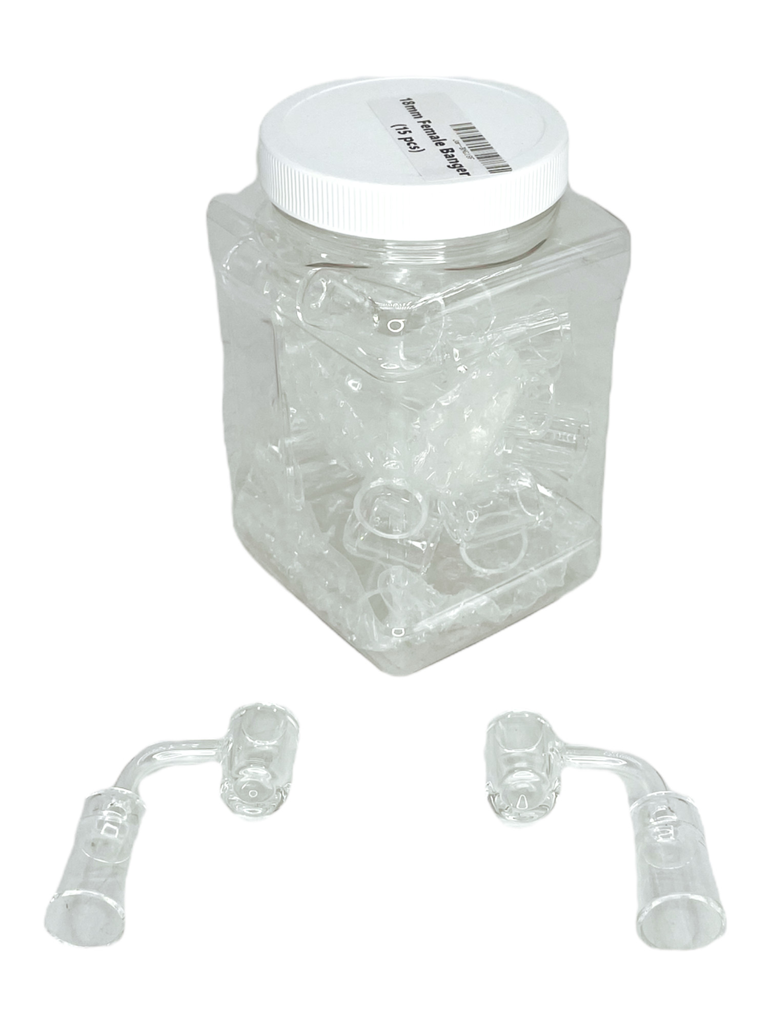 18MM GLASS FEMALE QUARTZ BANGER - 15CT JAR