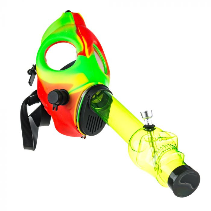 GAS MASK ADJUSTABLE SIZE TIE-DIE MIXED COLORS PIPE