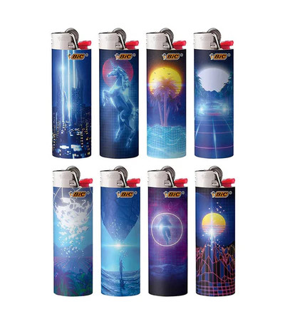 BIC RETRO WAVE LIGHTER - DISPLAY OF 50