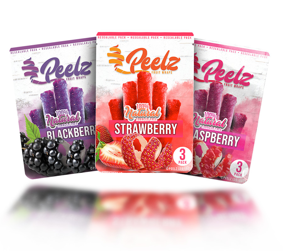 PEELZ NATURAL FRUIT WRAPS 3-PACK - DISPLAY OF 10