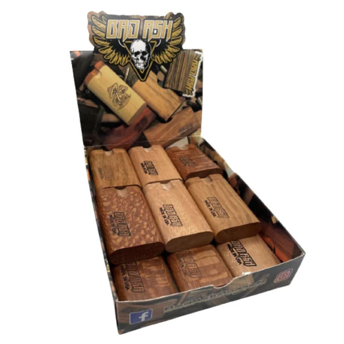 BAD ASH LARGE TWIST WOODEN DUGOUT - DISPLAY OF 12