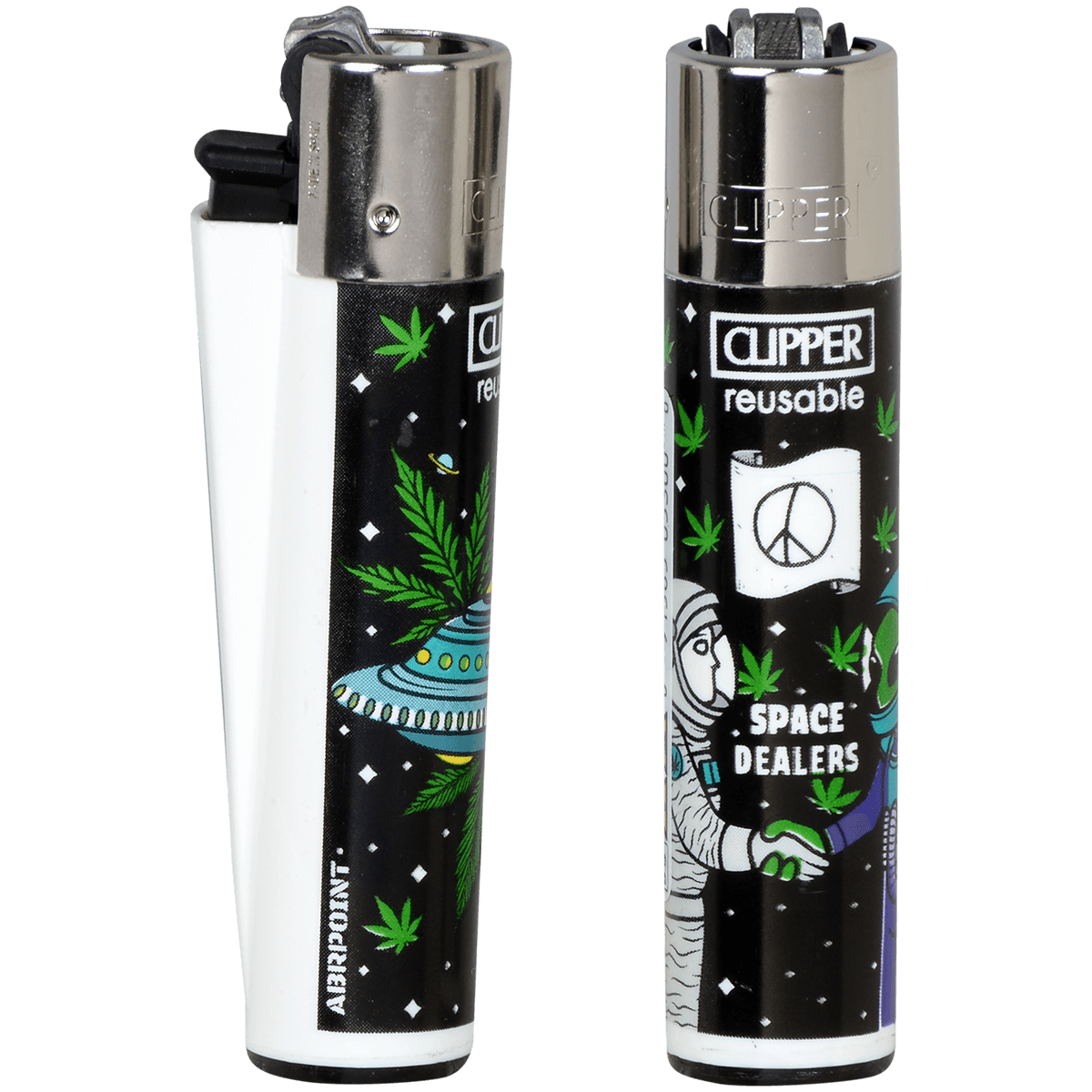CLIPPER CP11 ALIEN LEAVES LIGHTERS - DISPLAY OF 48