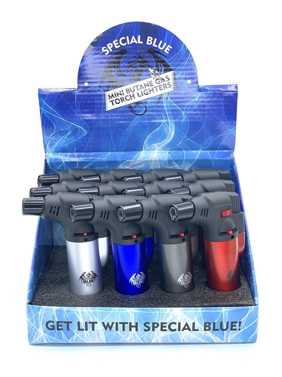BERNIE METAL - SPECIAL BLUE LIGHTER DISPLAY - 12CT