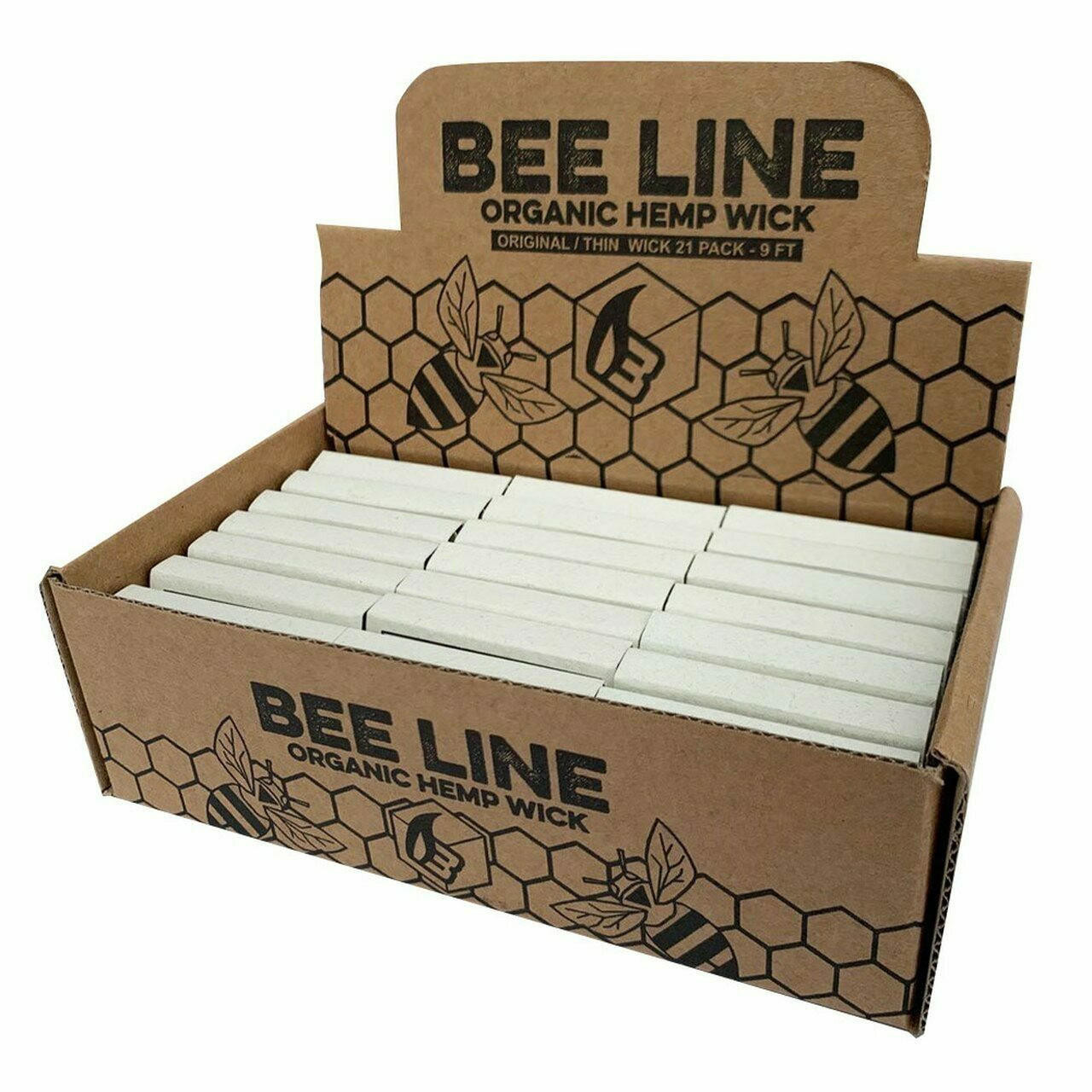 BEE LINE ORGANIC HEMP ORIGINAL THIN WICK - 21 PACK / 9FT