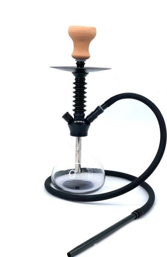 SIGMA HOOKAH TWISTED NECK 1 HOSE HOOKAH 17" (ASSORTED COLORS)