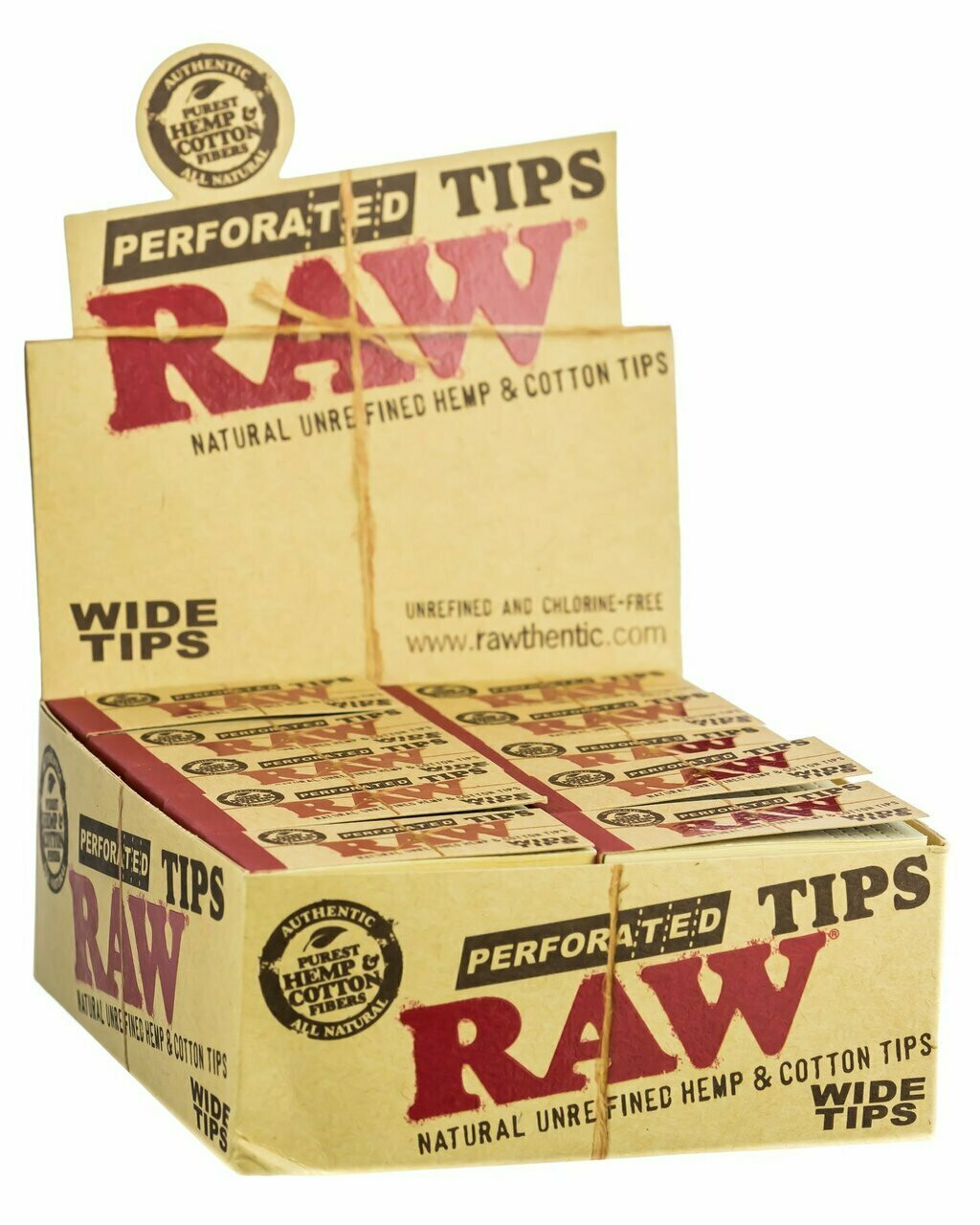 RAW PERFORATED WIDE TIPS 50CT PER BOX - 50CT PER DISPLAY - World Wholesale