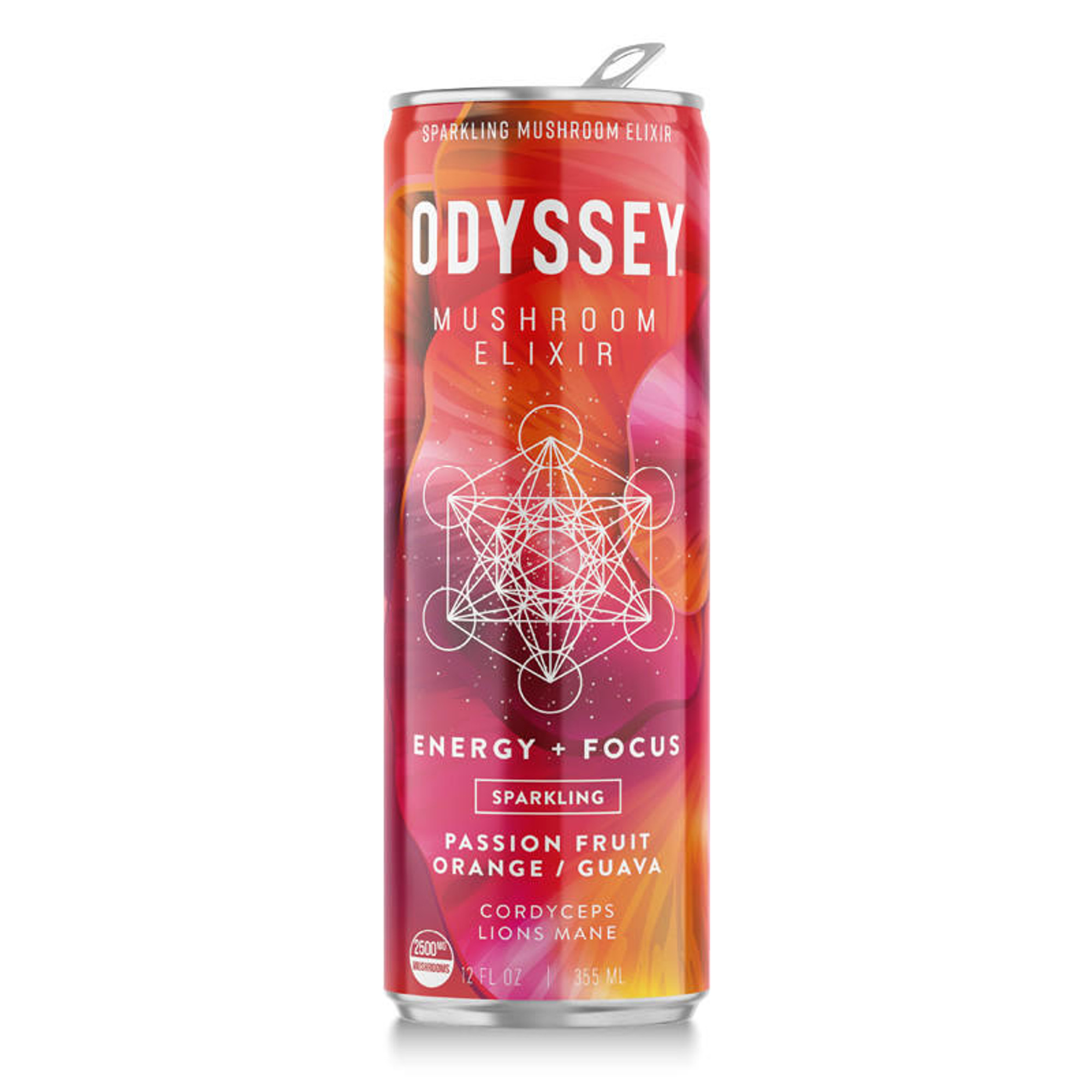 Passion Fruit Orangeguava Energyfocus Odyssey Mushroom Elixirs 12ct Case