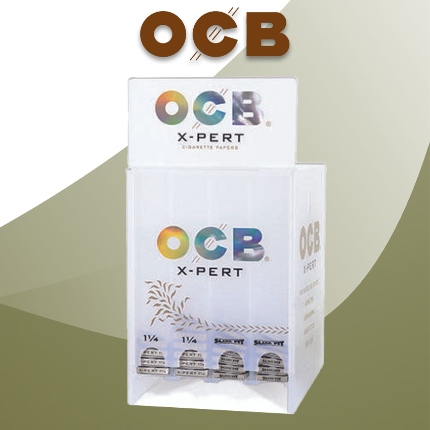 OCB X-PERT ROLLING PAPERS DISPLAY (2 SIZES) - 72CT