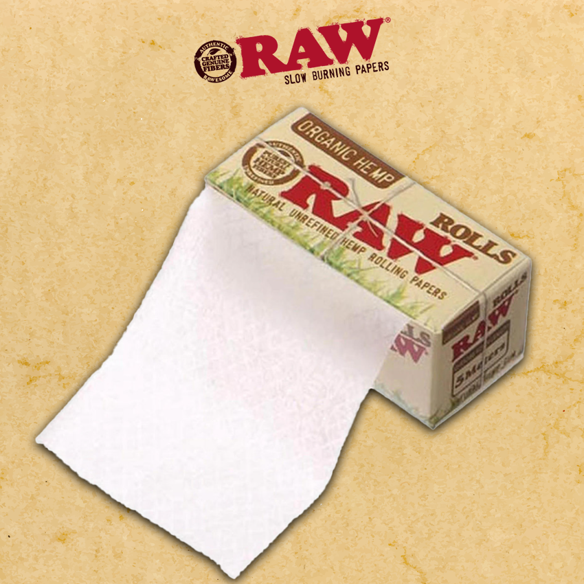 RAW CLASSIC KING SIZE SLIM 5 METER ROLLS - 24CT DISPLAY