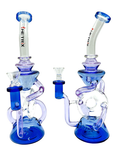 METRIX CONE ON DONUT SHAPED RECYCLER WATERPIPE 10"