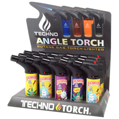 ANGLE TORCH GAS GUN LIGHTER BACKWOODS R&M - 15CT DISPLAY