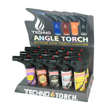 ANGLE TORCH GAS GUN LIGHTER BACKWOODS CIGAR - 15CT DISPLAY
