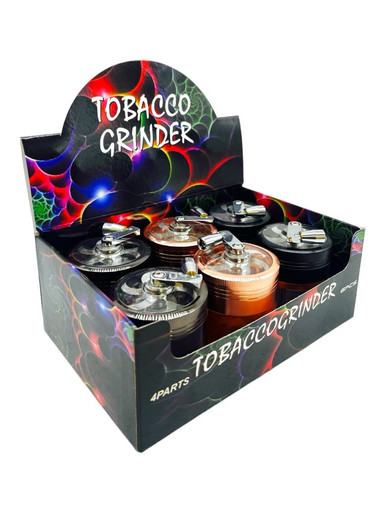 4 PART MIXED COLOR GRINDER WITH HAND CRANK AND DRAWER - 6CT