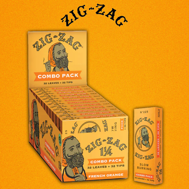 ZIG-ZAG COMBO PACK 1 1/4 UNBLEACHED - 24CT DISPLAY