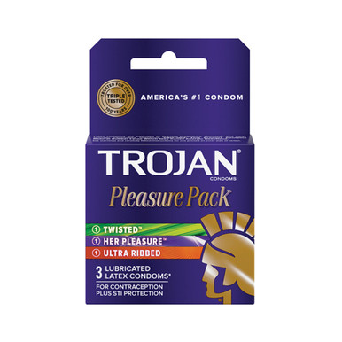 TROJAN PLEASURE PACK CONDOMS - 3PK/6CT