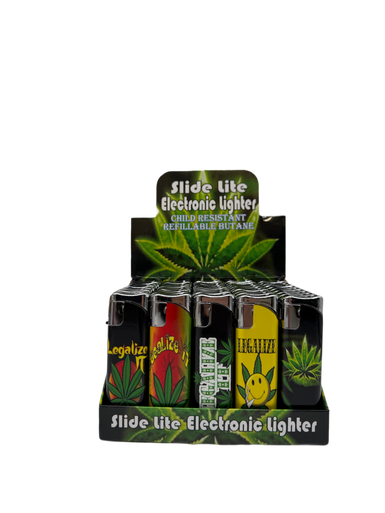 Slide Lite Electronic Lighters Wholesale Display of 50 | Lighter ...