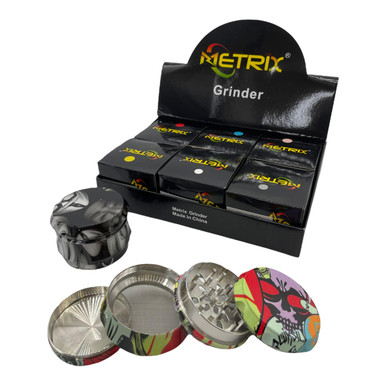 METRIX G-85 MIXED ART 63MM 4 LAYERS GRINDER - DISPLAY OF 6CT