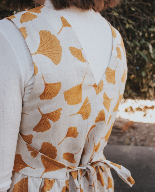 Ginkgo Pinafore - Madswick PDF pattern - the kind fabric