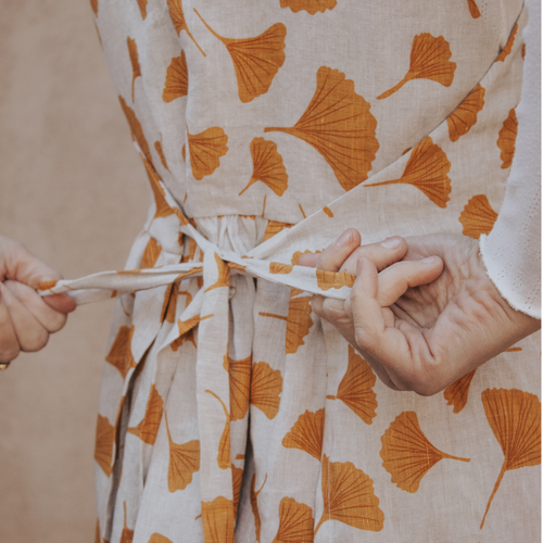 Ginkgo Pinafore - Madswick PDF pattern - the kind fabric