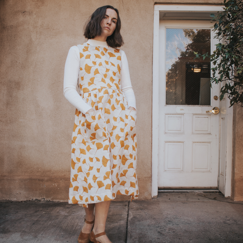 Ginkgo Pinafore - Madswick PDF pattern - the kind fabric